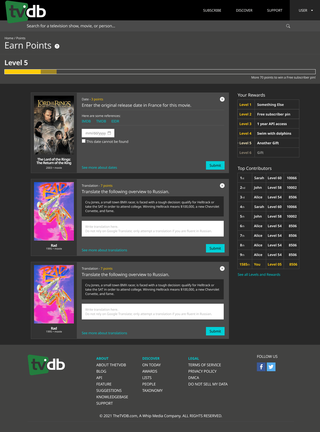 Tvdb Gamification Mtp Studio